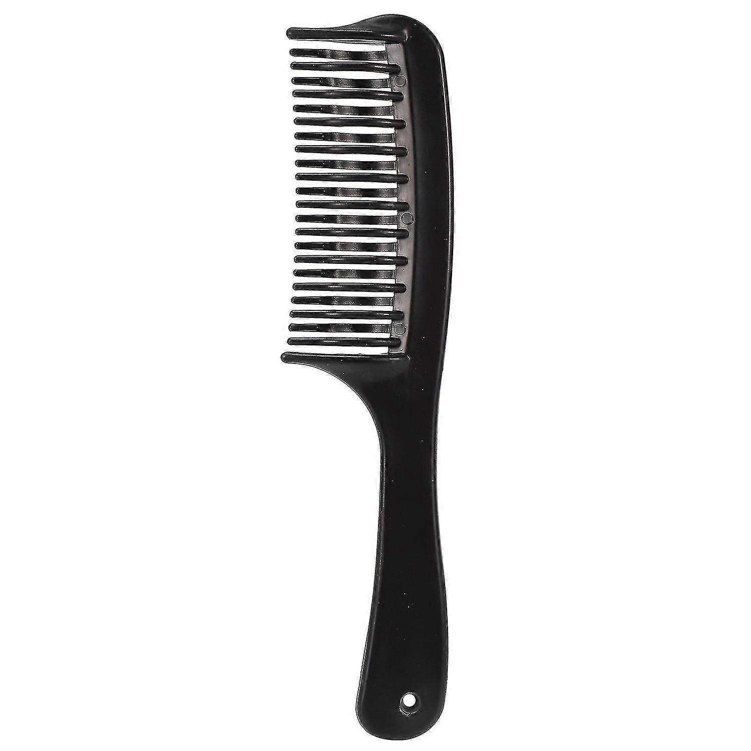 Black Double Row Tooth Detangler Hair Comb Shampoo Comb With Handle For ...