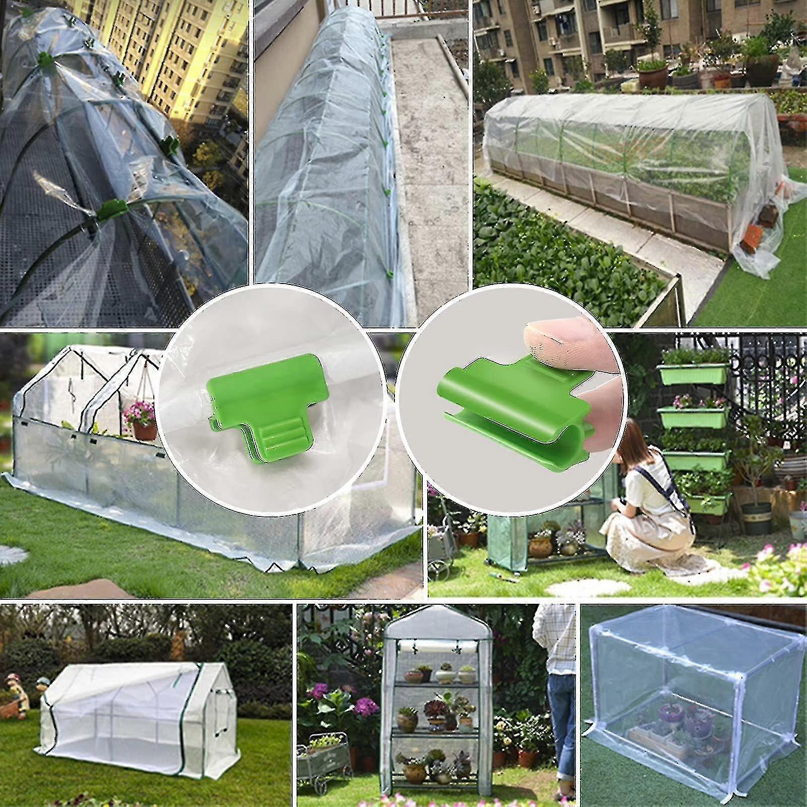 60pcs Greenhouse Clamps, Plant Clips, Film Row Cover Netting Tunnel ...