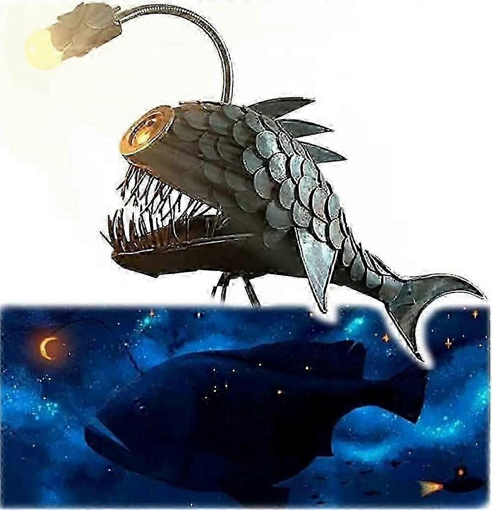 Rustic Usb Angler Fish Lamp,steampunk Style Cafe Shark Lamp | Fruugo UK