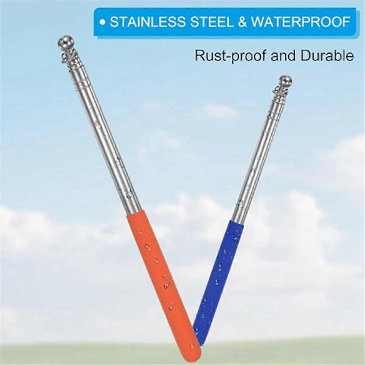 Telescopic Handheld Flagpoles, Stainless Steel Extendable Portable ...