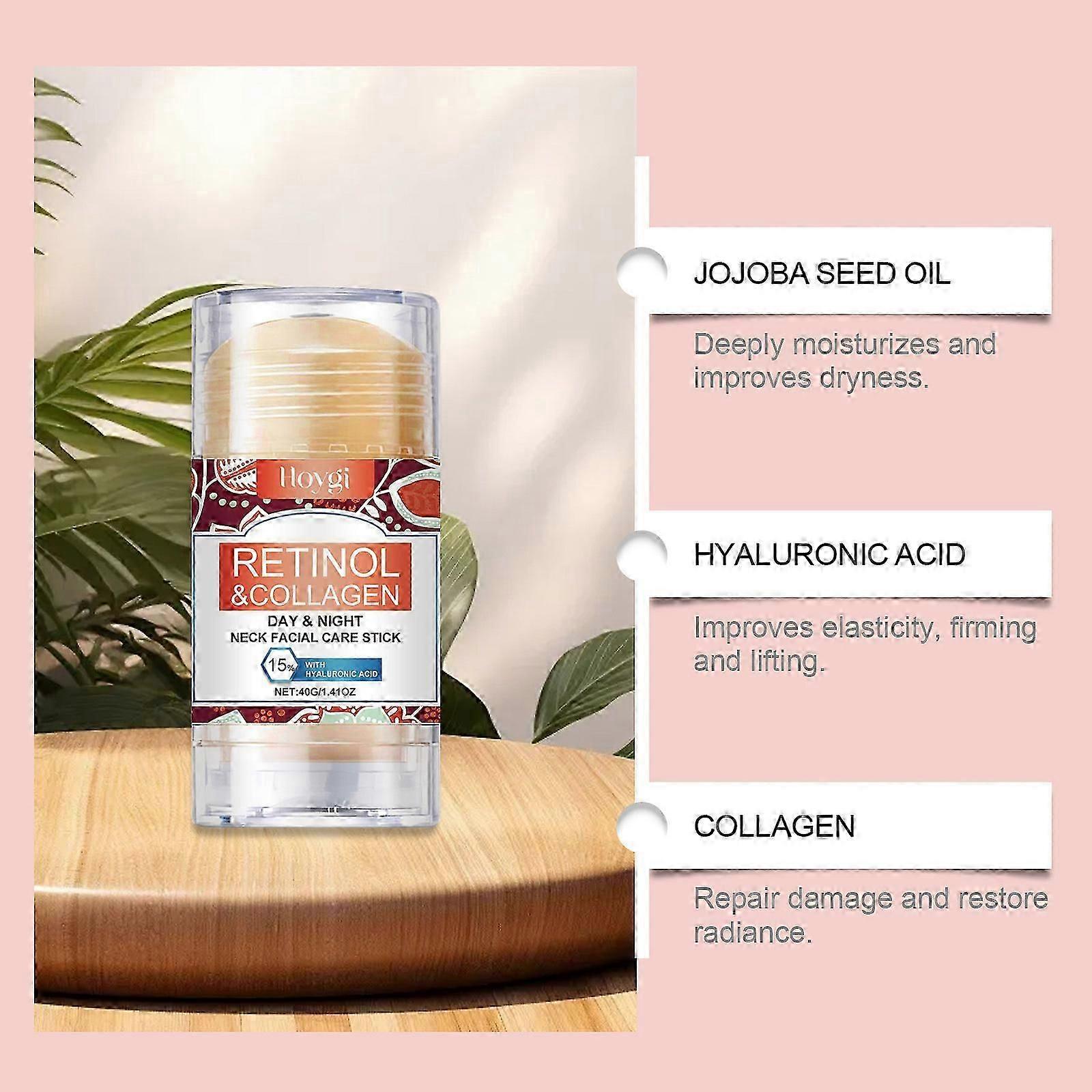 Retinol & Collagen Neck Facial Care Stick, Anti-Aging Neck Firming ...