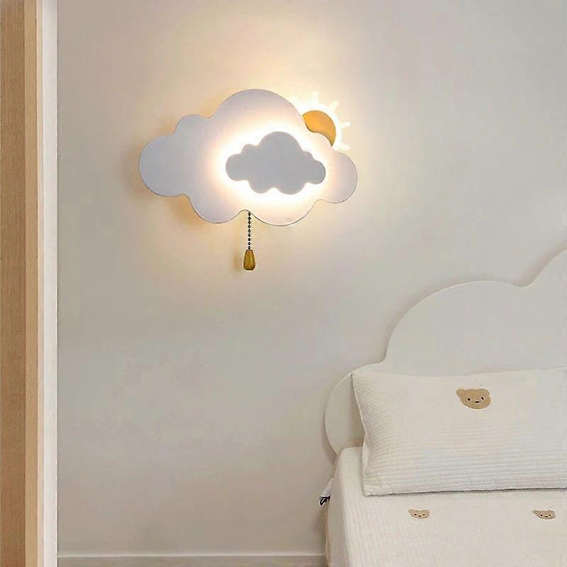 Children'S Bedroom Wall Lamps Sun Cloud Night Light Led Modern ...