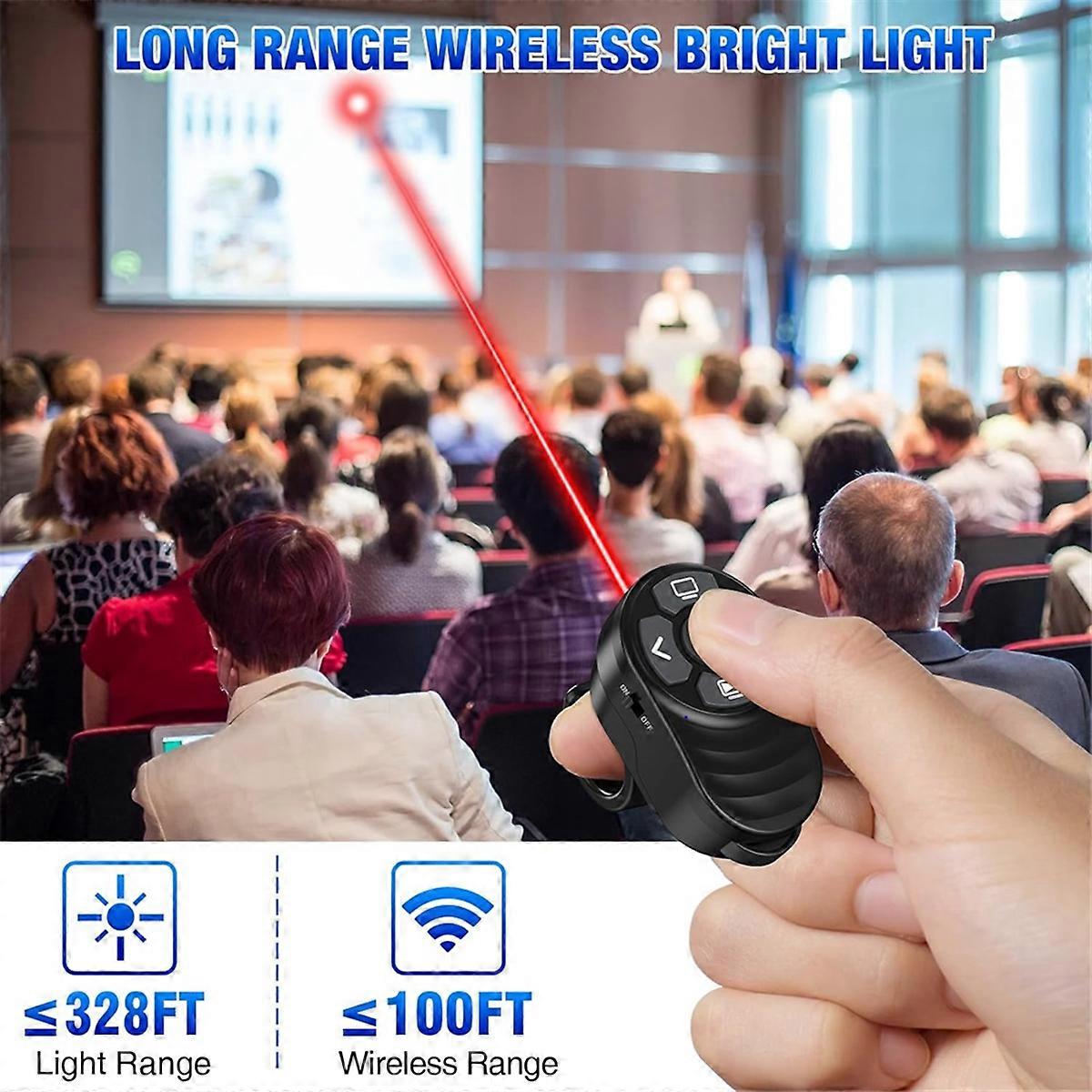 Rechargeable USB Type C Wireless Presentation Clicker, Finger Ring ...