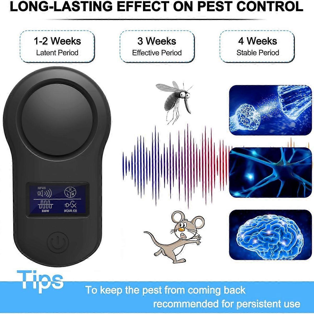 Ultrasonic Pest Repeller With Working Status Monitor LCD Screen ...