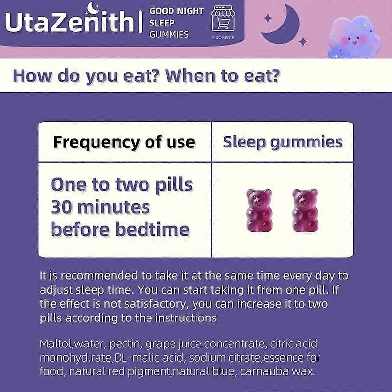 UtaZenith Sleep Gummies for Creative Minds - 120 Gummies with Huperzine ...