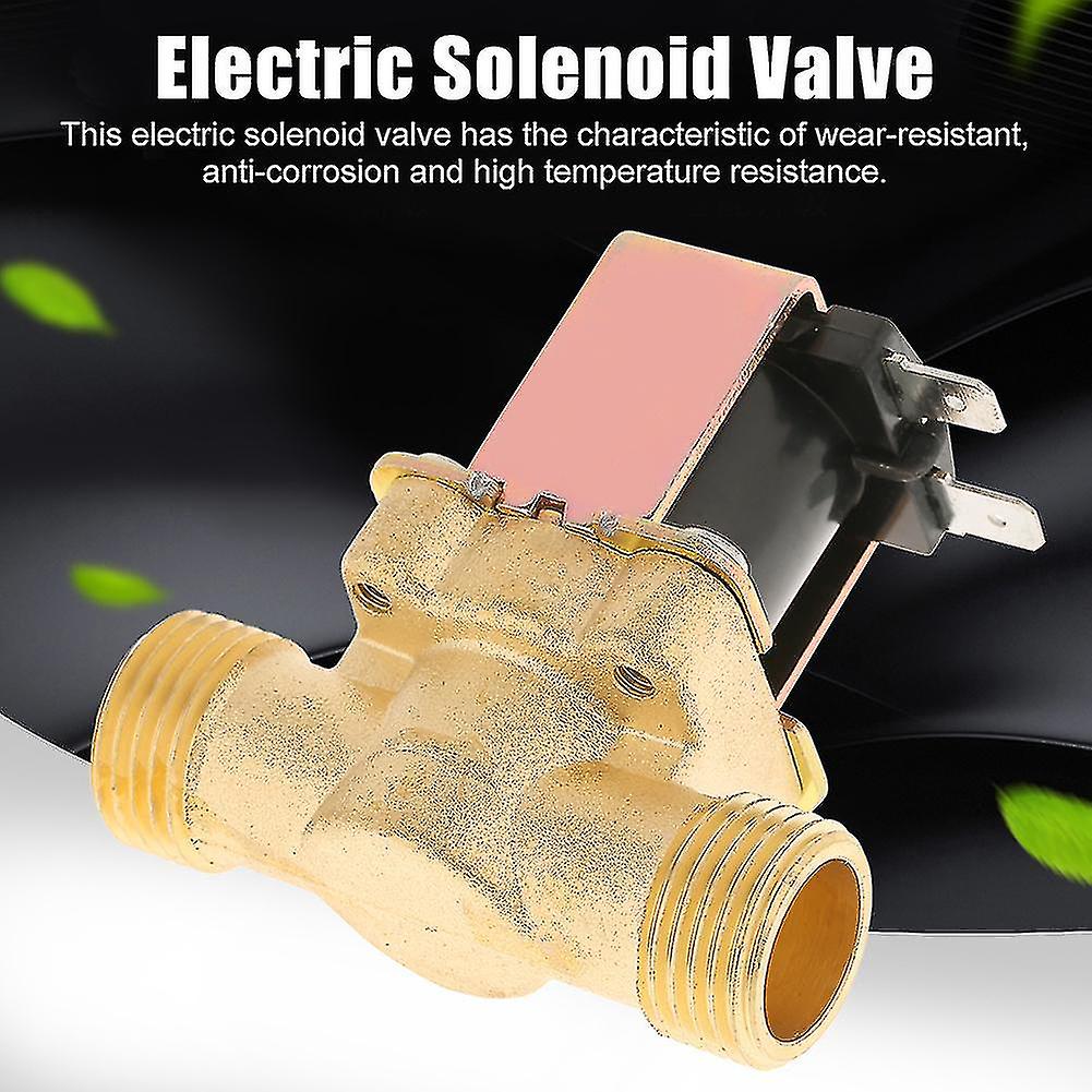 1/2" Dc 12v Normally Closed Brass Electric Solenoid Valve For Water Control | Fruugo NZ