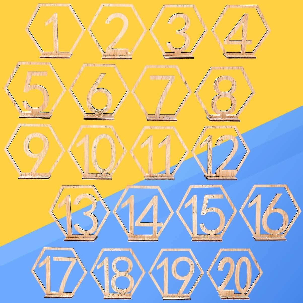 1 20 Table Numbers For Wedding Number Holders Wooden Weddings Rustic ...