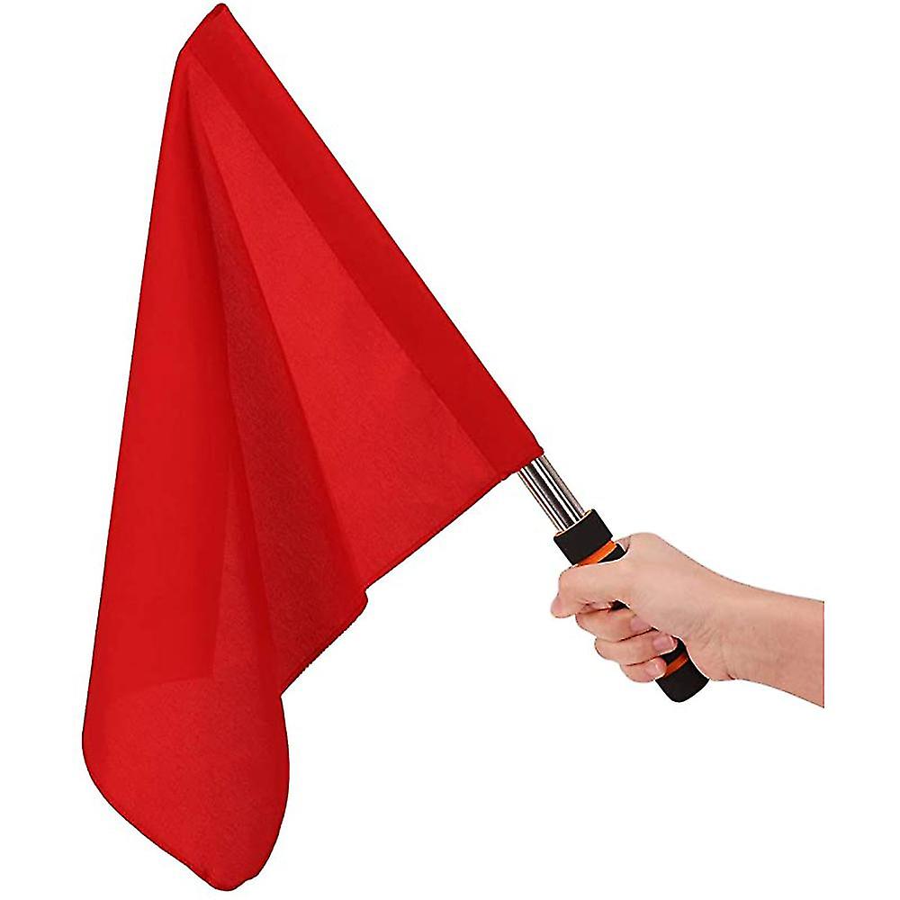 Referee Flag Stainless Steel Command Hand Flag Red Signal Flag Sponge ...