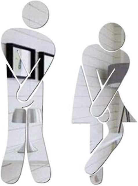 Crossed Legs Funny Bathroom Toilet Restroom Door Accessories Symbol ...