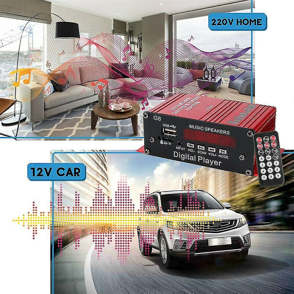 12v 200w 2ch Mini Digital Bluetooth Hifi Audio Power Amplifier Car ...