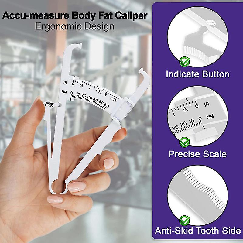 Body Fat Caliper - Handheld Bmi Body Fat Measurement Device - Skinfold ...