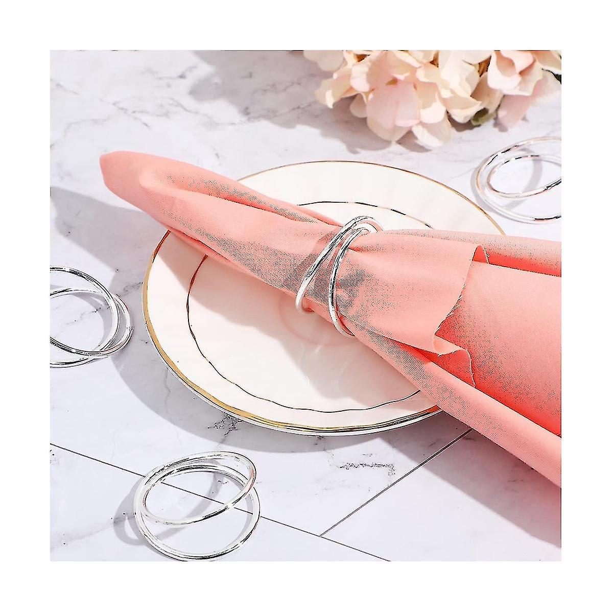 36pcs Metal Spiral Napkin Ring Les Simple Napkin Rings For Weddings ...