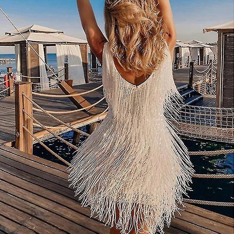 Women Sleeveless Summer Beach Sundress Casual Party Short Evening ...