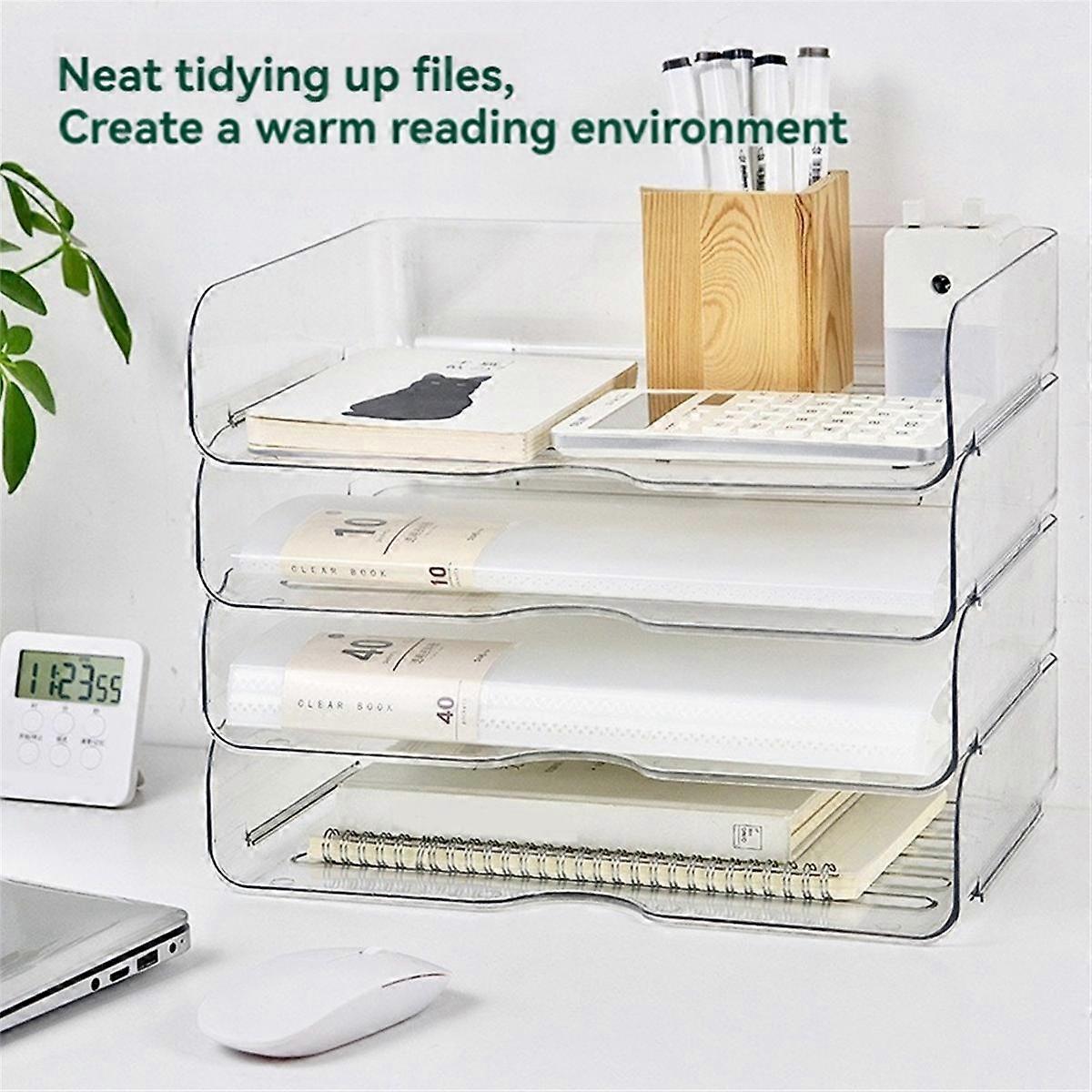 Office Organization and Storage, Letter Tray Desk Organizer, Stackable ...