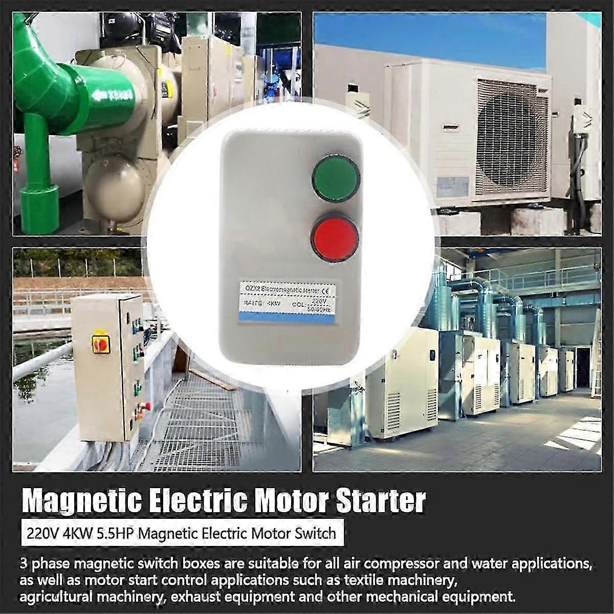 Magnetic Electric Motor , 220V 4KW 5.5HP 3 Phase or Single Phase ...