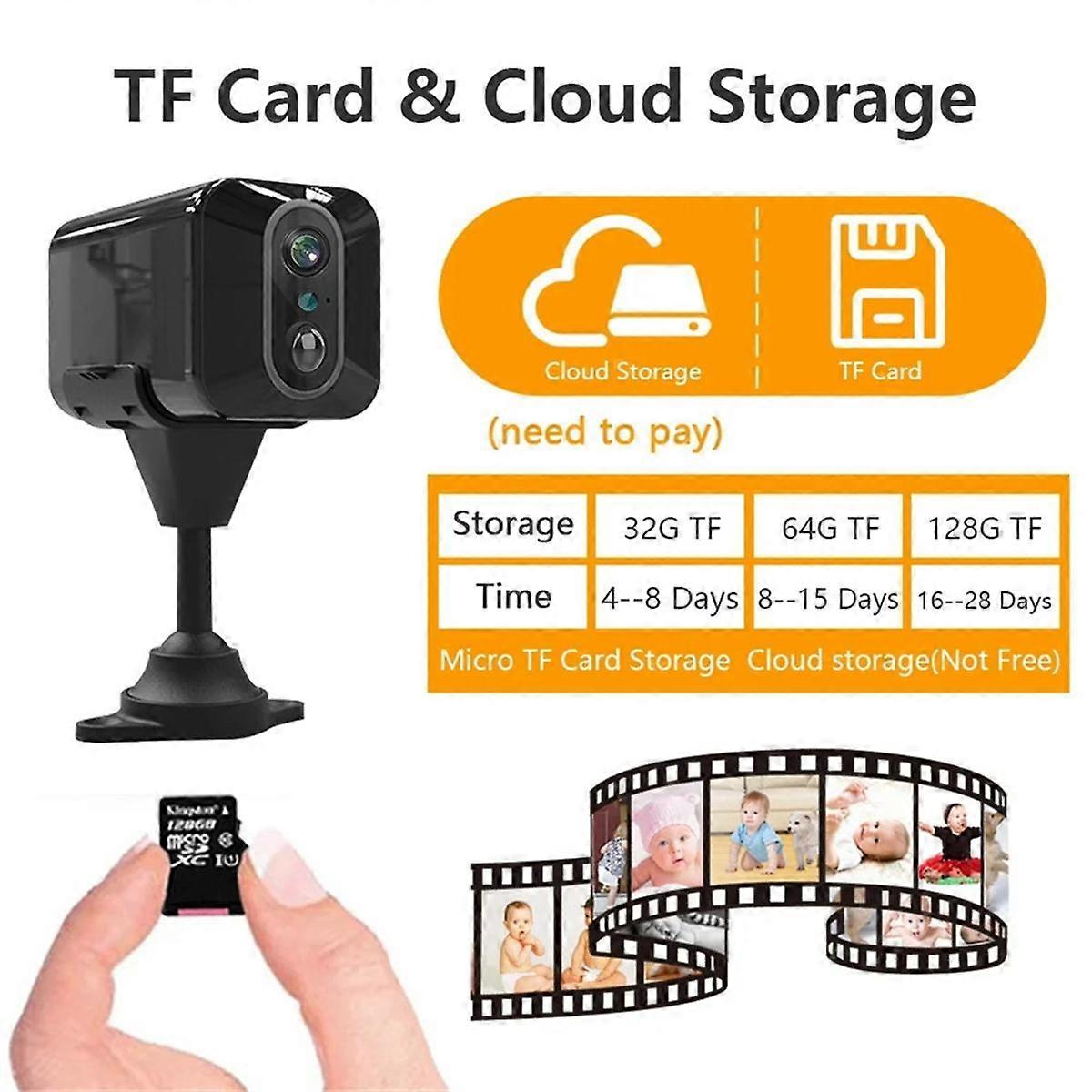 SIM Card Mini Camera Built-In Battery PIR Motion Detection Indoor ...