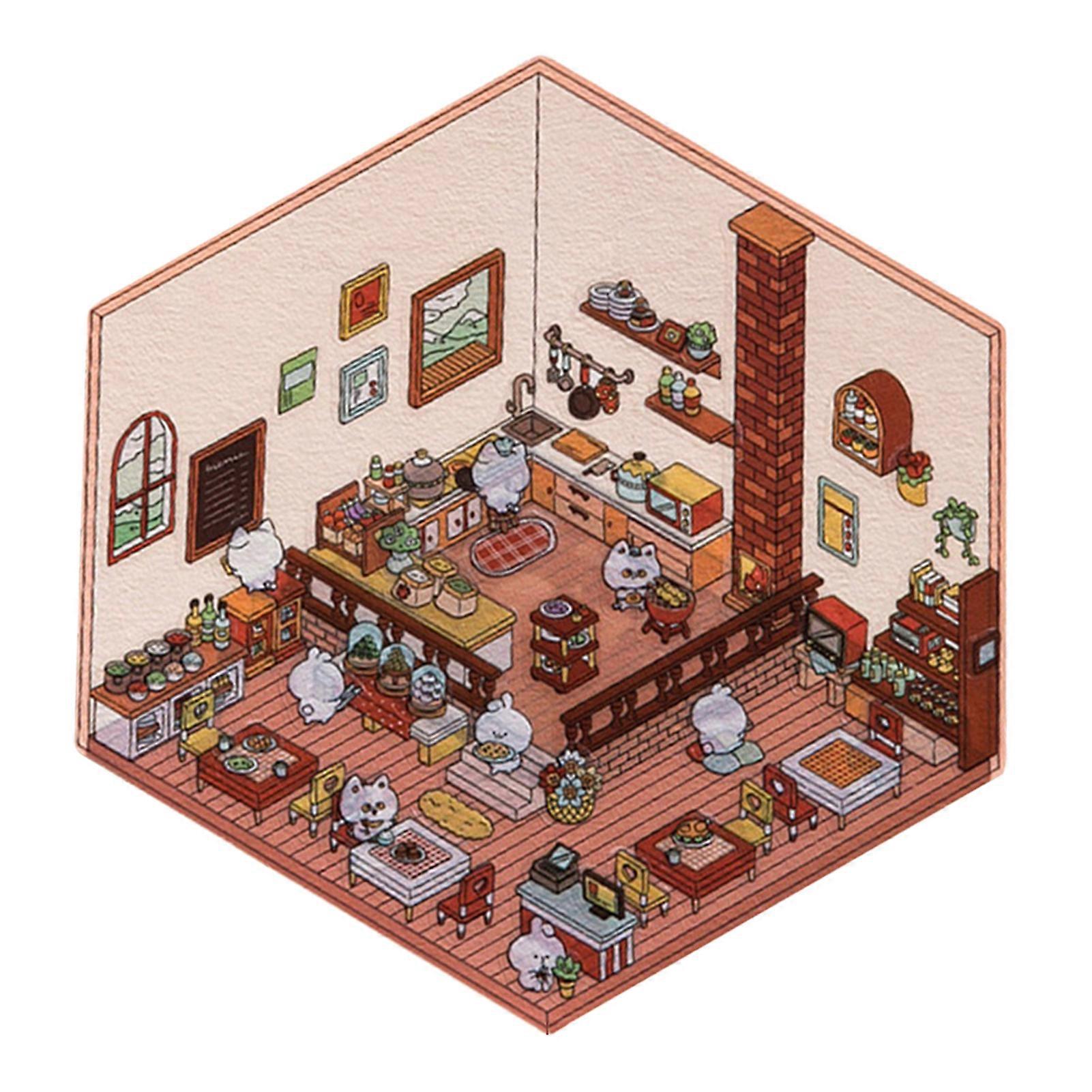 DIY 3D Sticker Scene Multi-functional DIY Cabins Scene Stickers for DIY ...