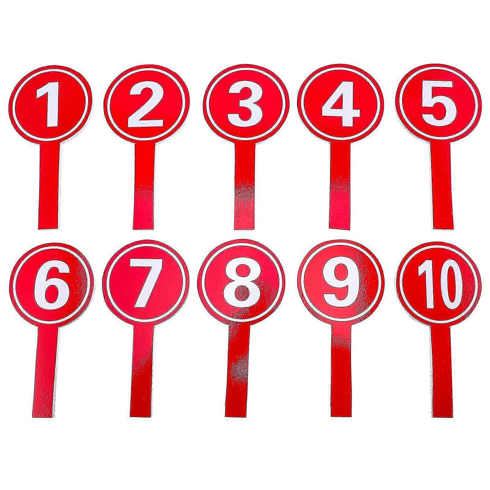 10pcs Score Paddles Handheld Number Paddles Score Boards Practical ...