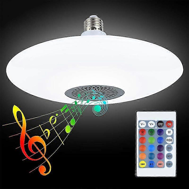 Music Ceiling Light Rgb Colour Changing Led Lamp With Bluetooth Speaker ...