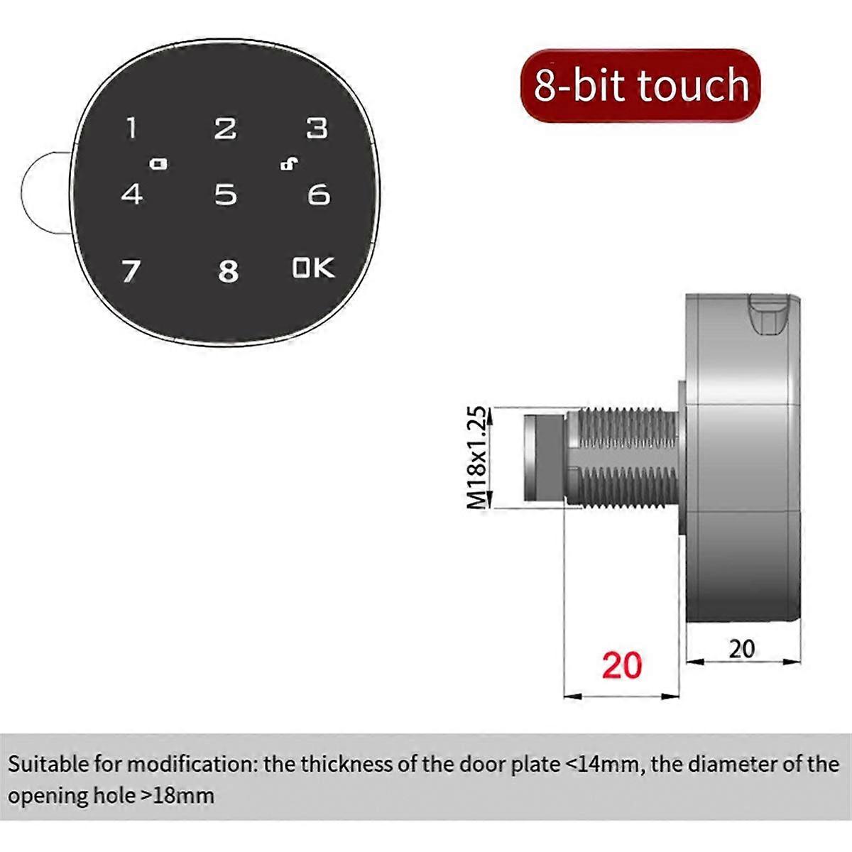 Digital Electronic Smart Mailbox Lock Touch Screen Lock File Iron Steel ...