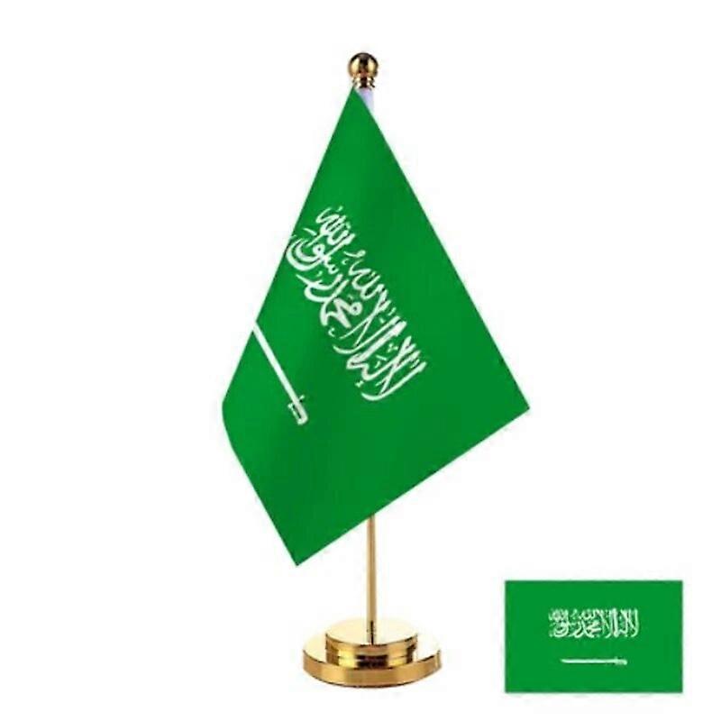 14x21cm Mini Flag Of Saudi Arabia Banner Meeting Boardroom Table Desk ...