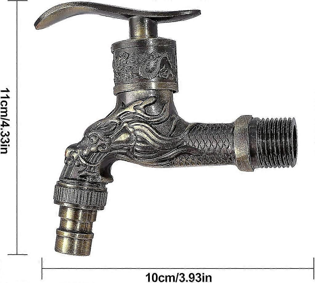Vintage Zinc Alloy Faucet,antique Brass Faucet Handle Laundry Bathroom ...