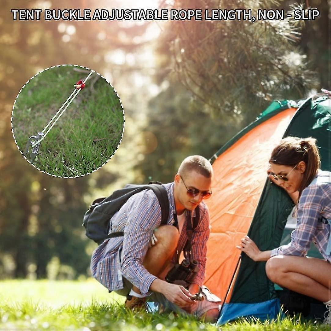 10pcs Rope Tensioners Tent Aluminum Alloy Tent Cord Windproof Tent Rope ...