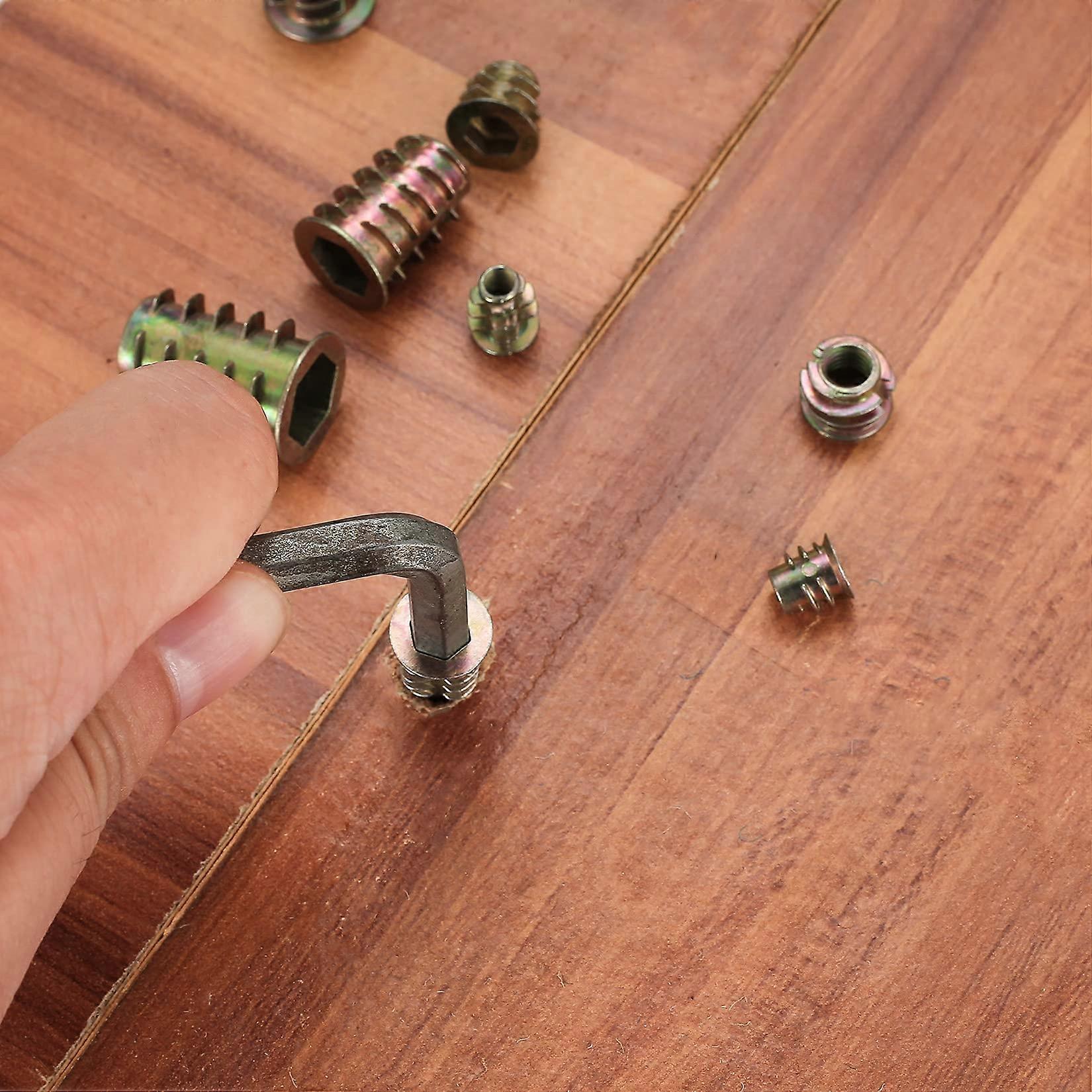 230PCS Screw-in Nuts, M4/M5/M6/M8/M10 Zinc Alloy Sockets, Hex Socket ...