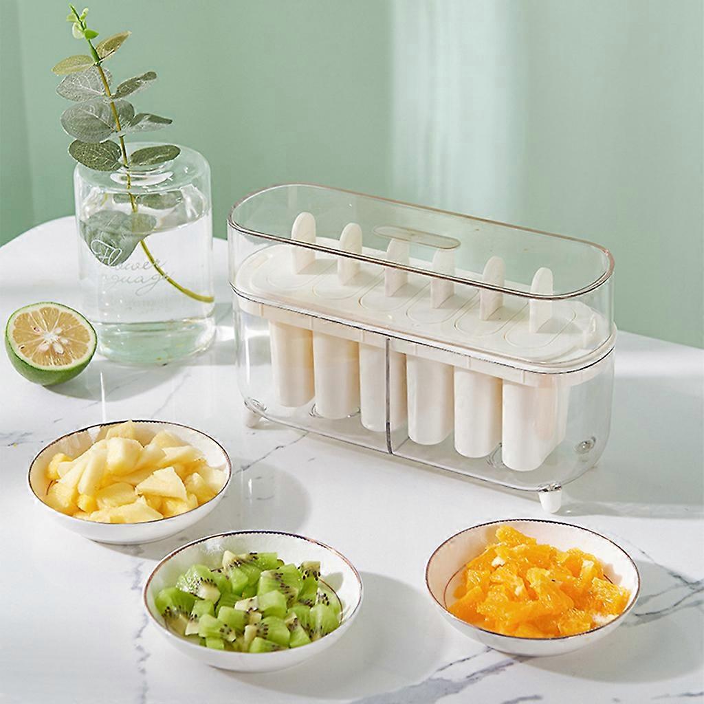 6 Cell Lolly Mould Tray Popsicle Mold DIY Ice Cream Maker Reusable for ...