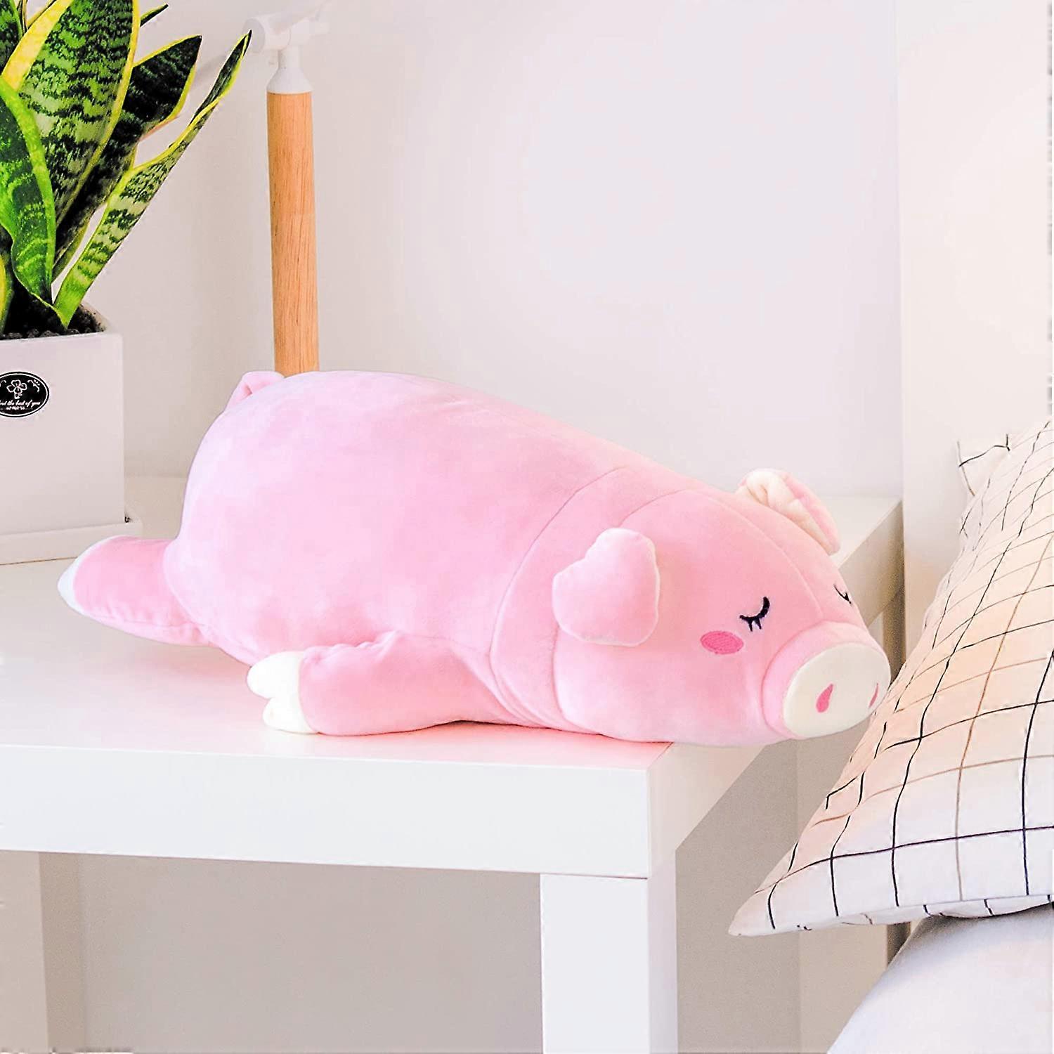 Plush Pig Pillow Soft Stuffed Piggy Toy Animal Pillows Gift Pink 40CM ...