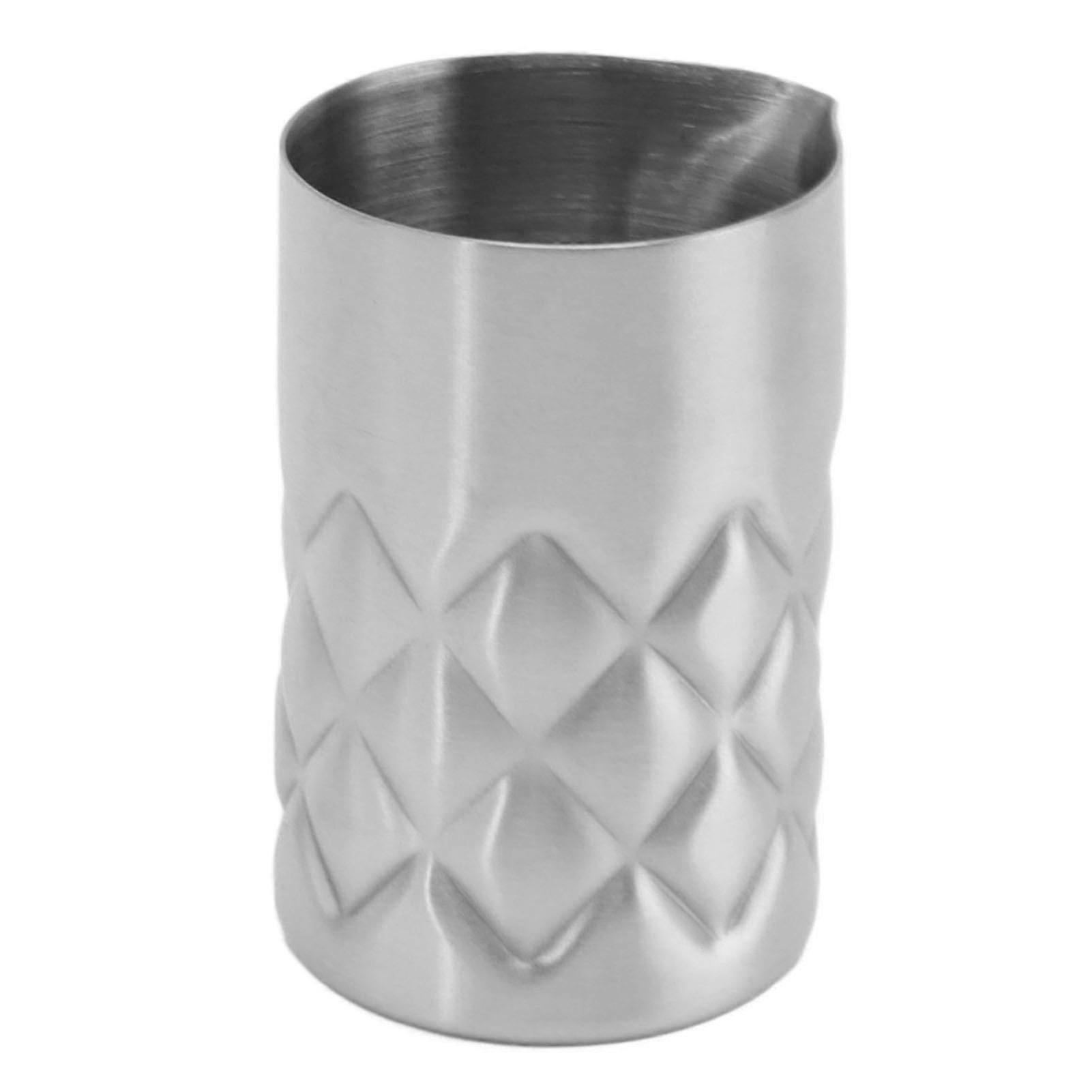 Cocktail Mixing Glass 304 Stainless Steel Grid Design With Outer Scale ...