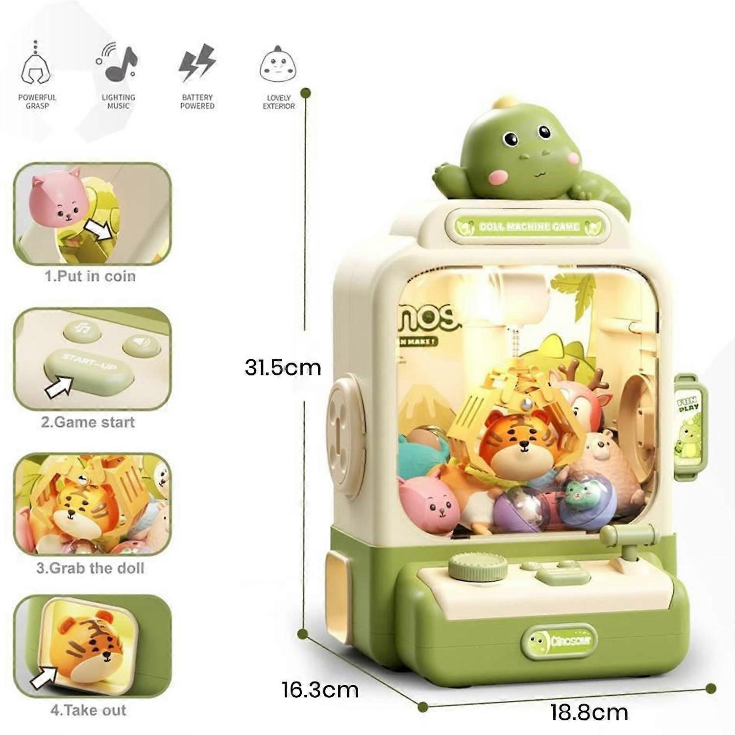 Claw Machine Toy for Kids Electric Coin-Operated Vending Machine with ...