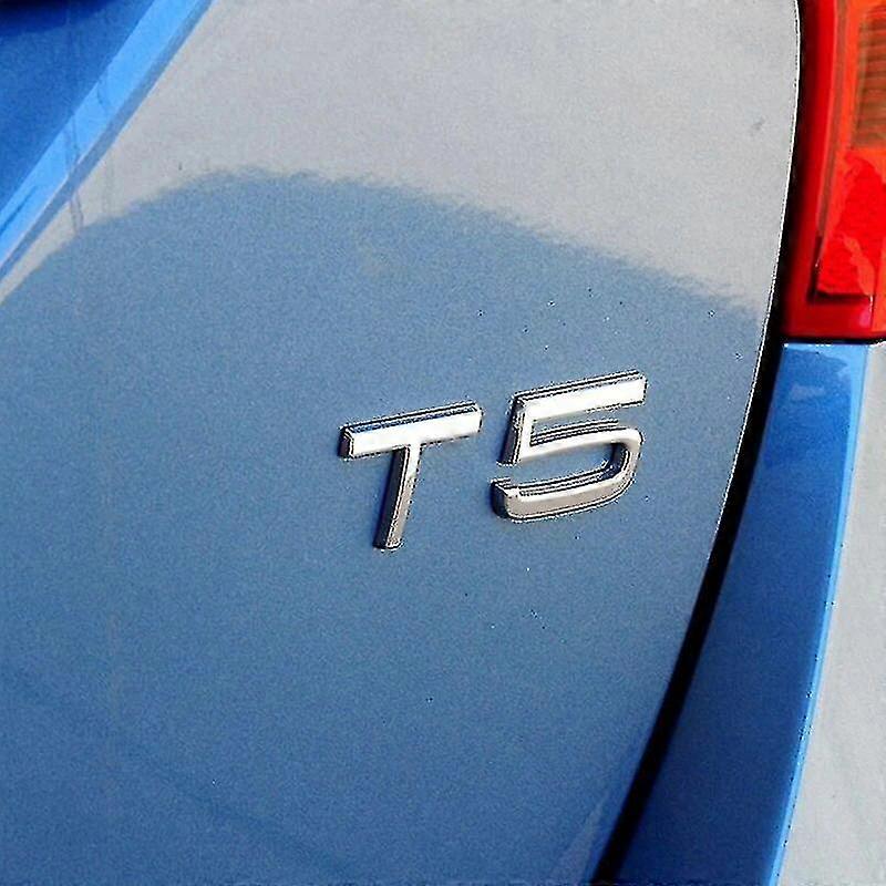 3d Metal Silver Logo Awd T5 T6 Emblem Car Trunk Decal For Volvo Awd T5 ...