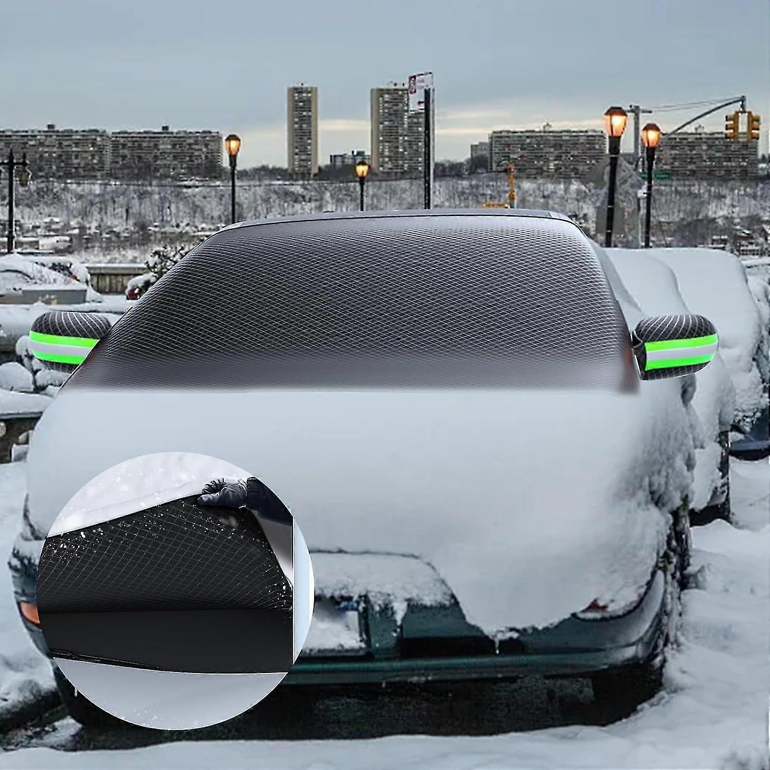 Magnetic Windscreen Half Car Cover For All Weather Universal Foldable ...