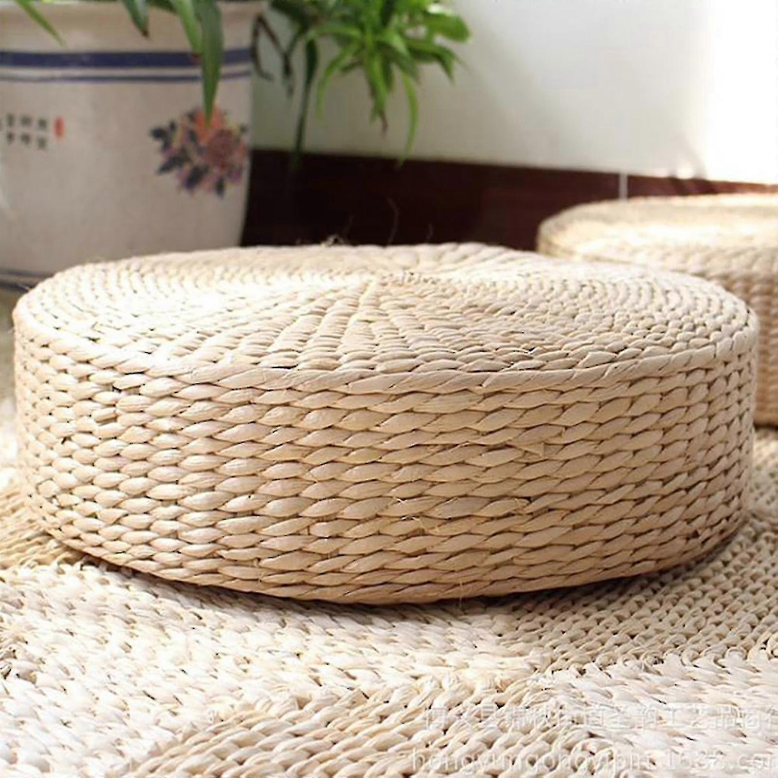 Japanese Tatami Rattan Futon Round Seat Ethnic Handmade Hand Woven ...