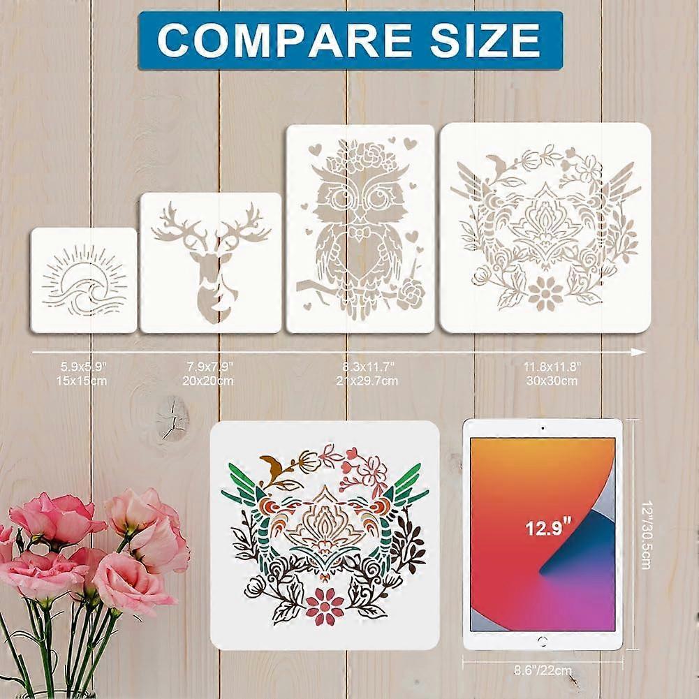 A4 Size Wolf Desert Stencil Howling Wolf Animal Template 11.7x8.3inch ...