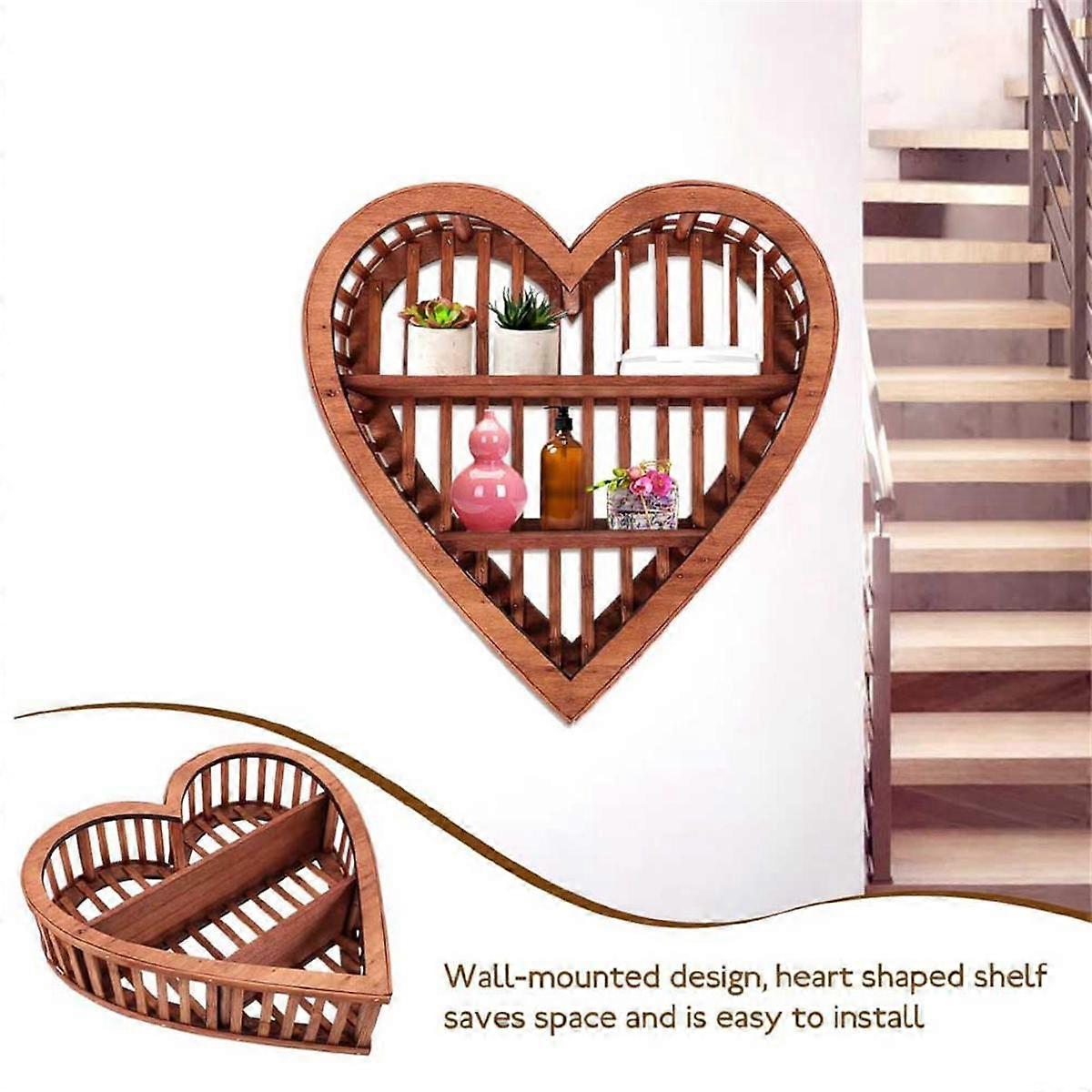 Home Decor Display Shelf Wall Shelf Display Shelves Wall Mounted Heart ...