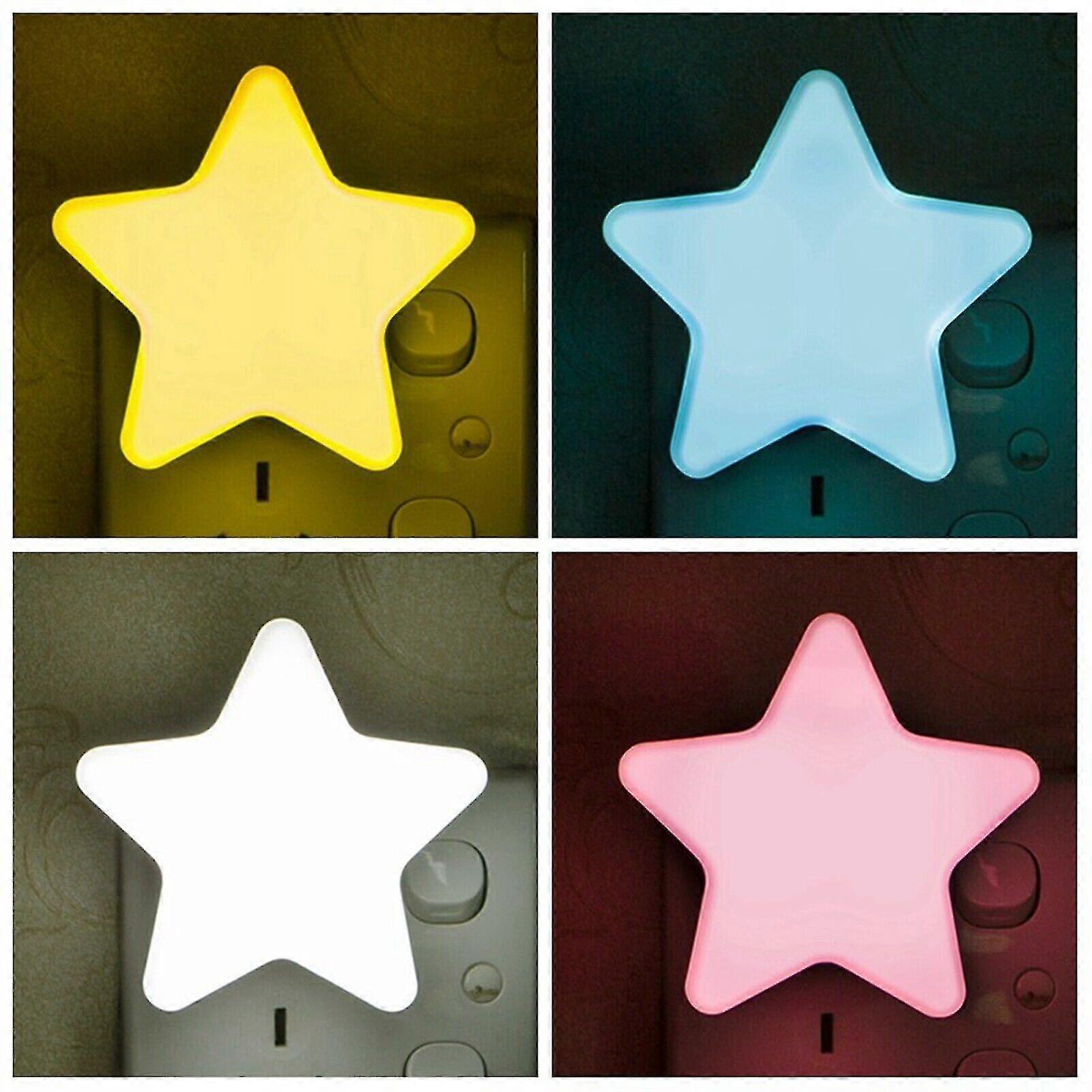 Star Led Night Light Socket Lighting Kids Room Automatic Sensor Ft ...