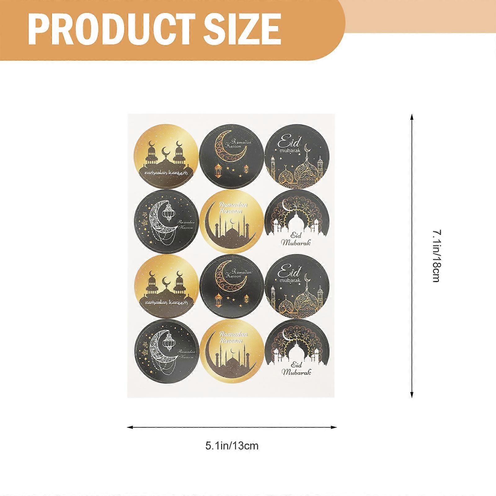 240 Pcs Circle Stickers Islamic Muslim Party Supplies Wedding ...