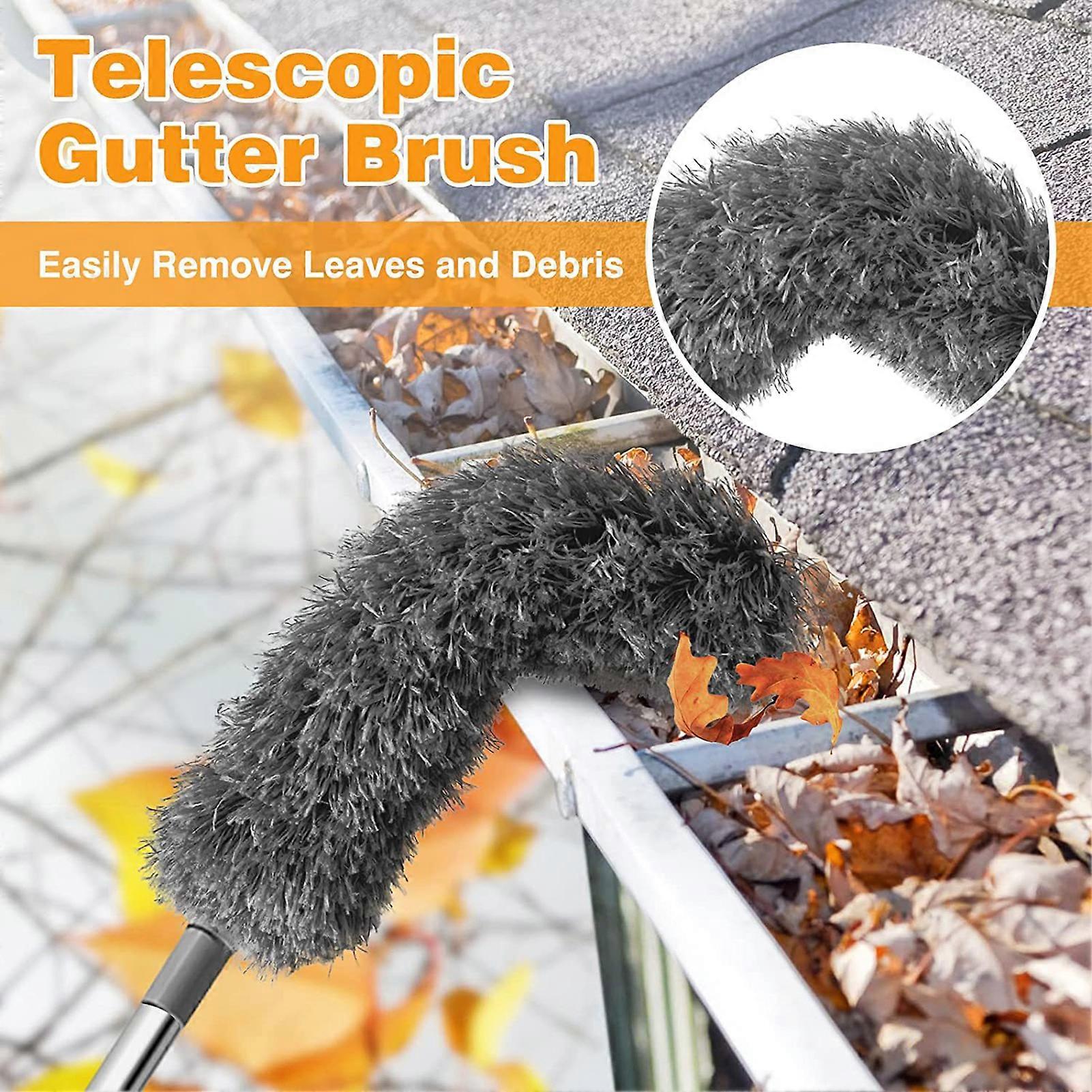 Telescopic Gutter Cleaning Brush Removing Leaves Debris Adjustable ...