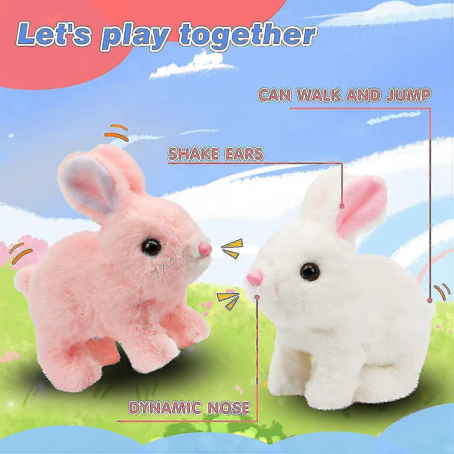 Electronic Plush Rabbit Toy, Easter Bunny Interactive Toy, Playful ...