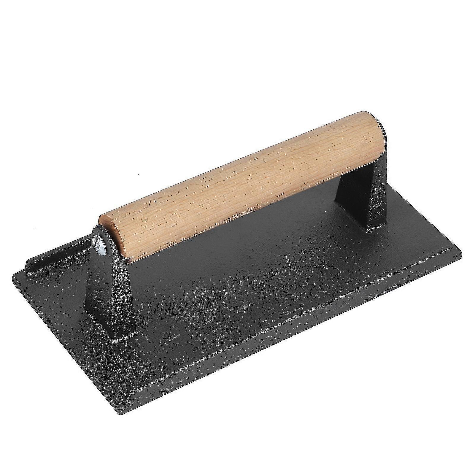 Cast Iron Grill Press Steak Bacon Weight Press Barbecue Griddle Press ...