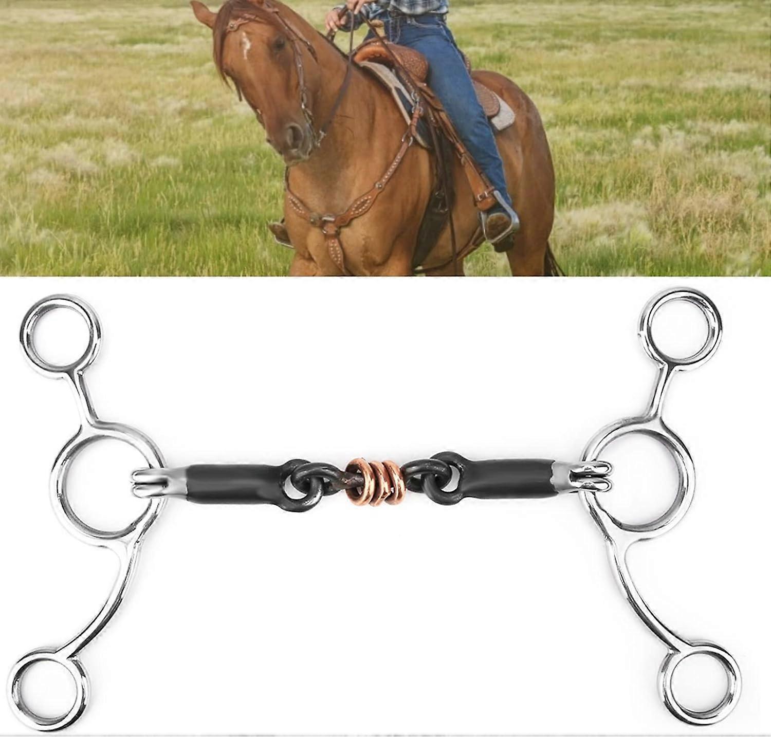 Horse Chew, Stainless Steel Horses Snaffle Bits Oval Link Gag Bit with ...