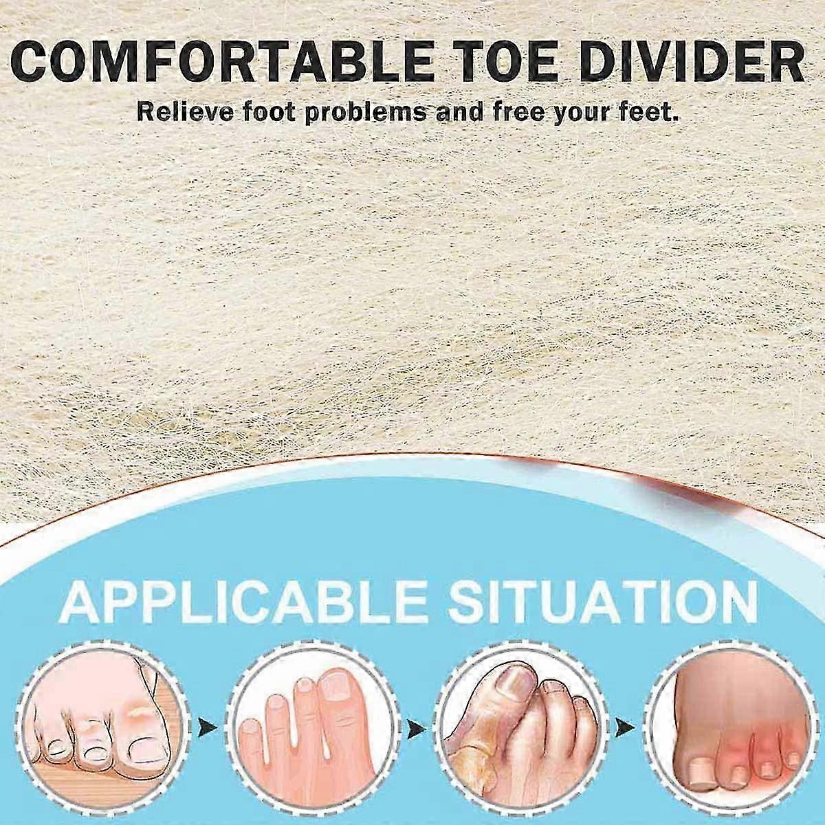 4 Bags Lambs Wool Toe Splint Cushions for Toes, Soft Feet Lams Wool Toe ...