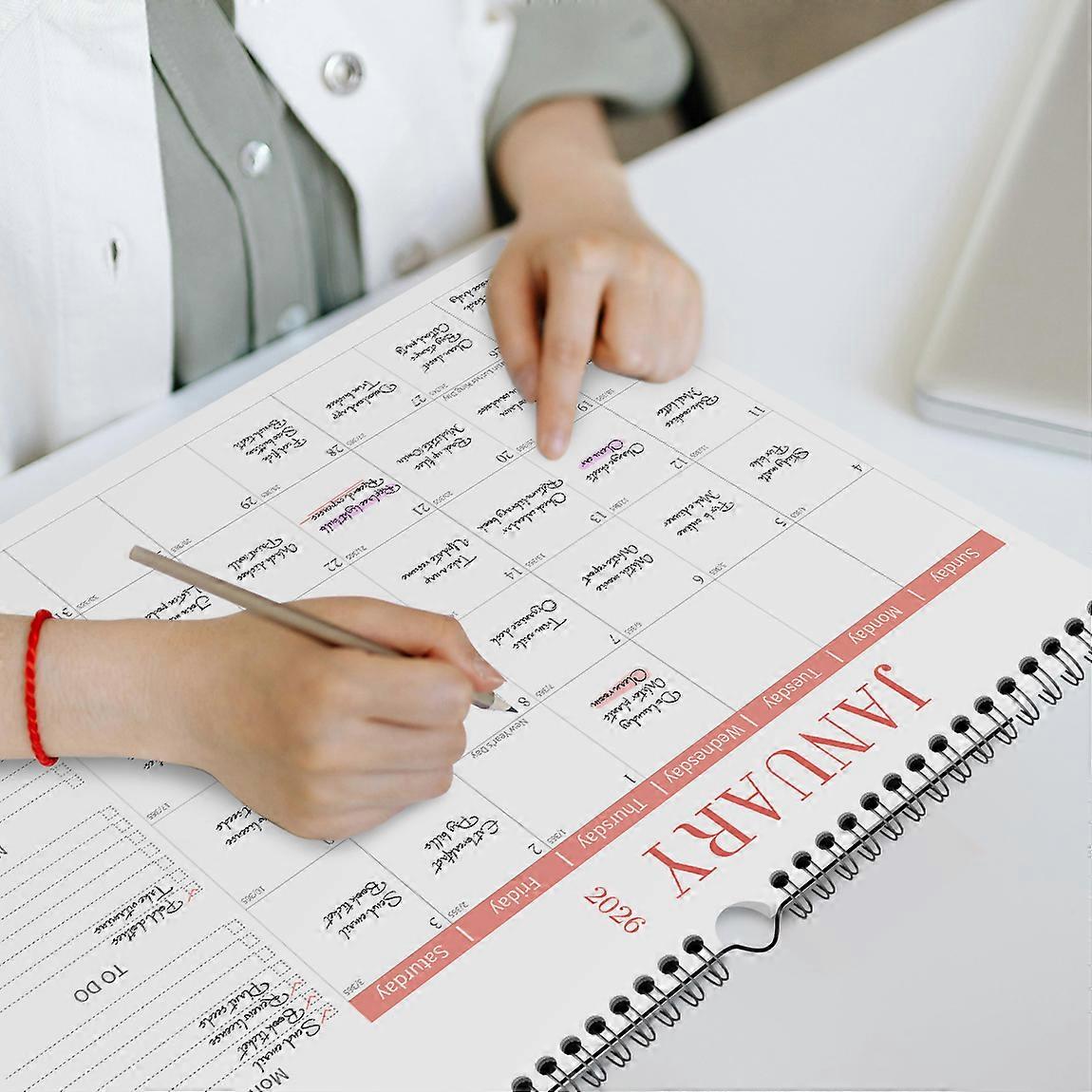 Jan.2026 - Jun.2027 Minimalist Calendar, Horizontal Wall Calendar, 18 ...