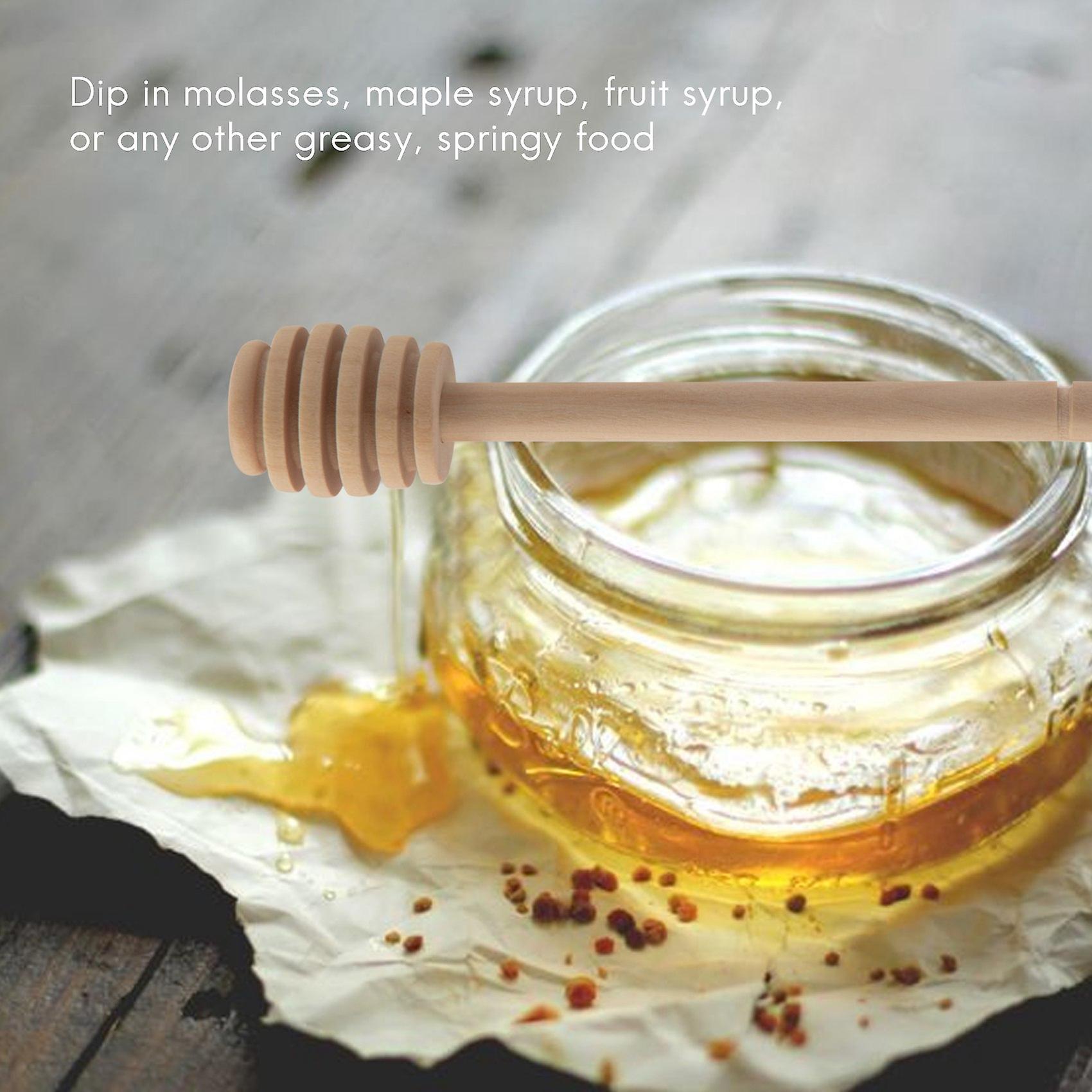 20 Pcs 6 Inch Portable Wooden Jam Honey Dipper Honey Stick For Honey ...
