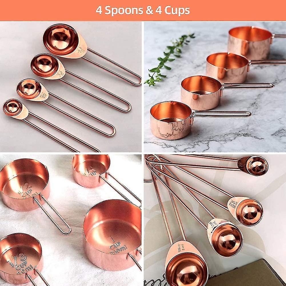 Stainless Steel Measuring Cups And Spoons With Scoop Measuring Ruler ...