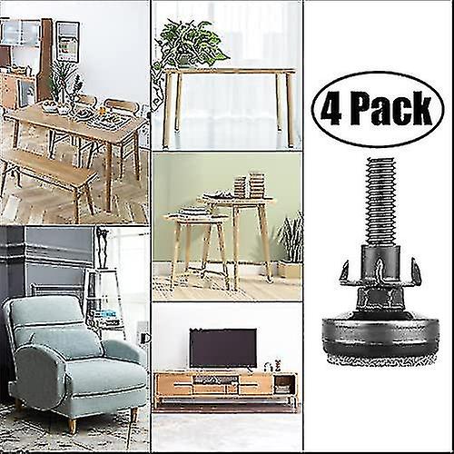 4 Pack Heavy Duty Furniture Leveling Legs Adjustable For Cabinets Sofas ...