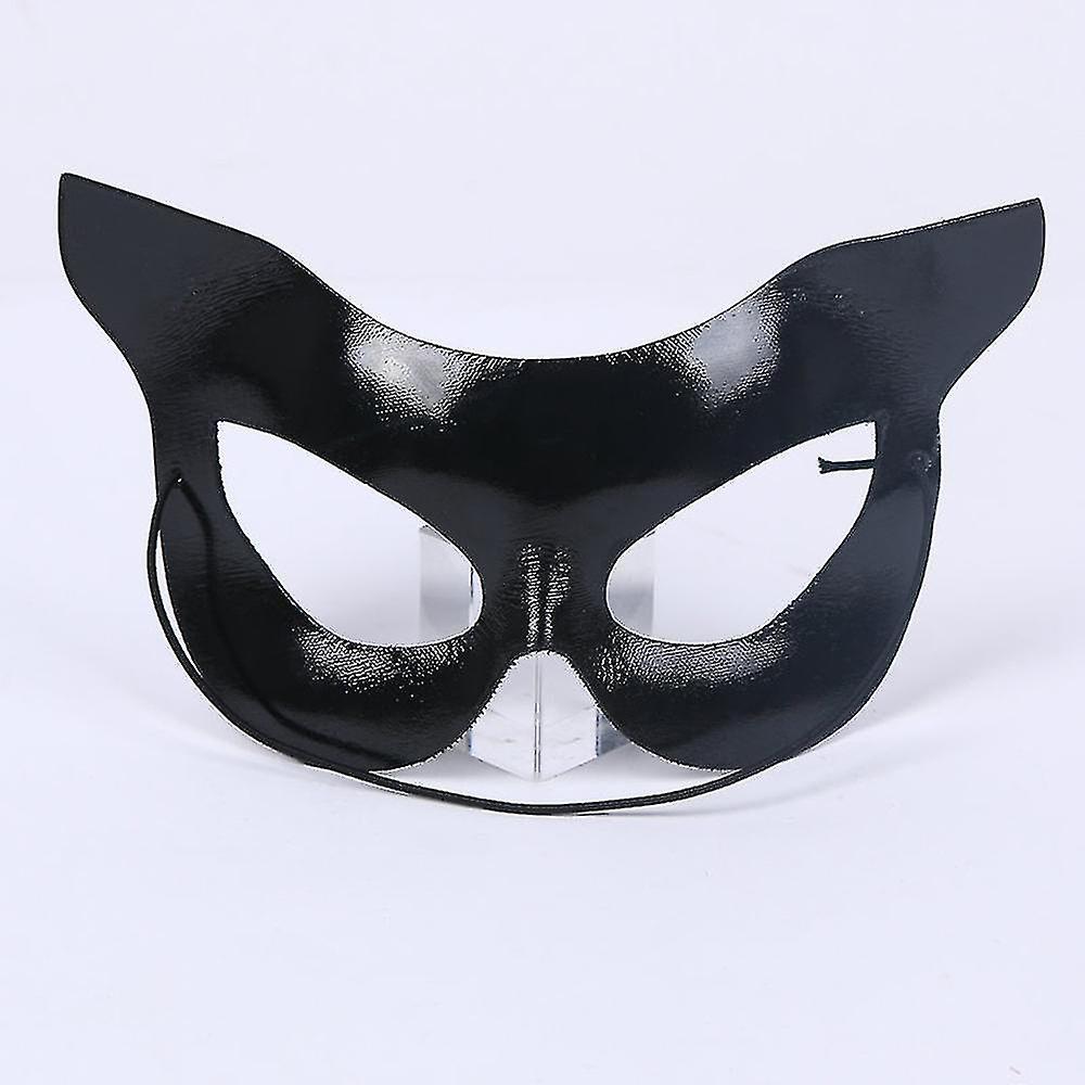 2pcs Cat Mask Half Face Mask Catwoman Mask Party Costumes Black | Fruugo UK