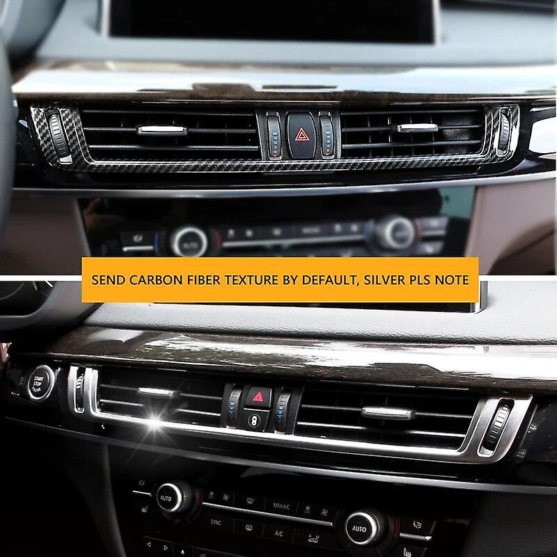 For Bmw X5 X6 F15 F16 Car Carbon Fiber Texture Interior Center Control ...